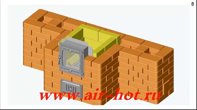 Т-образная отопительная печь с духовкой
