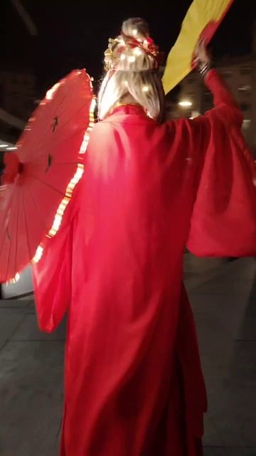 световой зонт и дреды