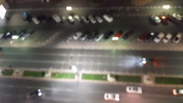 Вечерний вид с балкона гостевого пентхауса отеля Ramada Beach Hotel Ajman By Wyndham