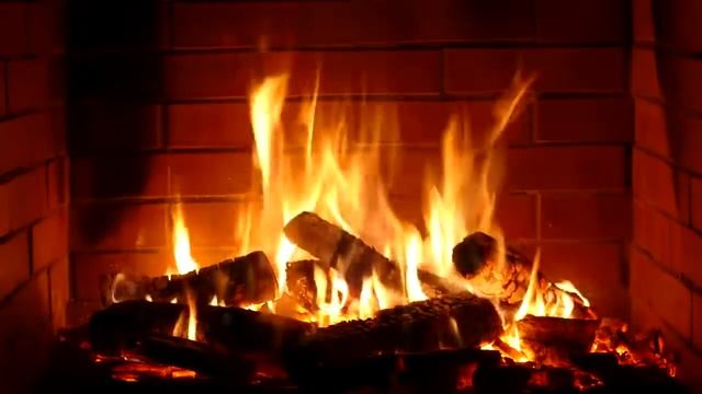 Fireplace 4K / Камин 4К / Звуки камина - Приятная музыка на красивом камине с потрескиванием для сна