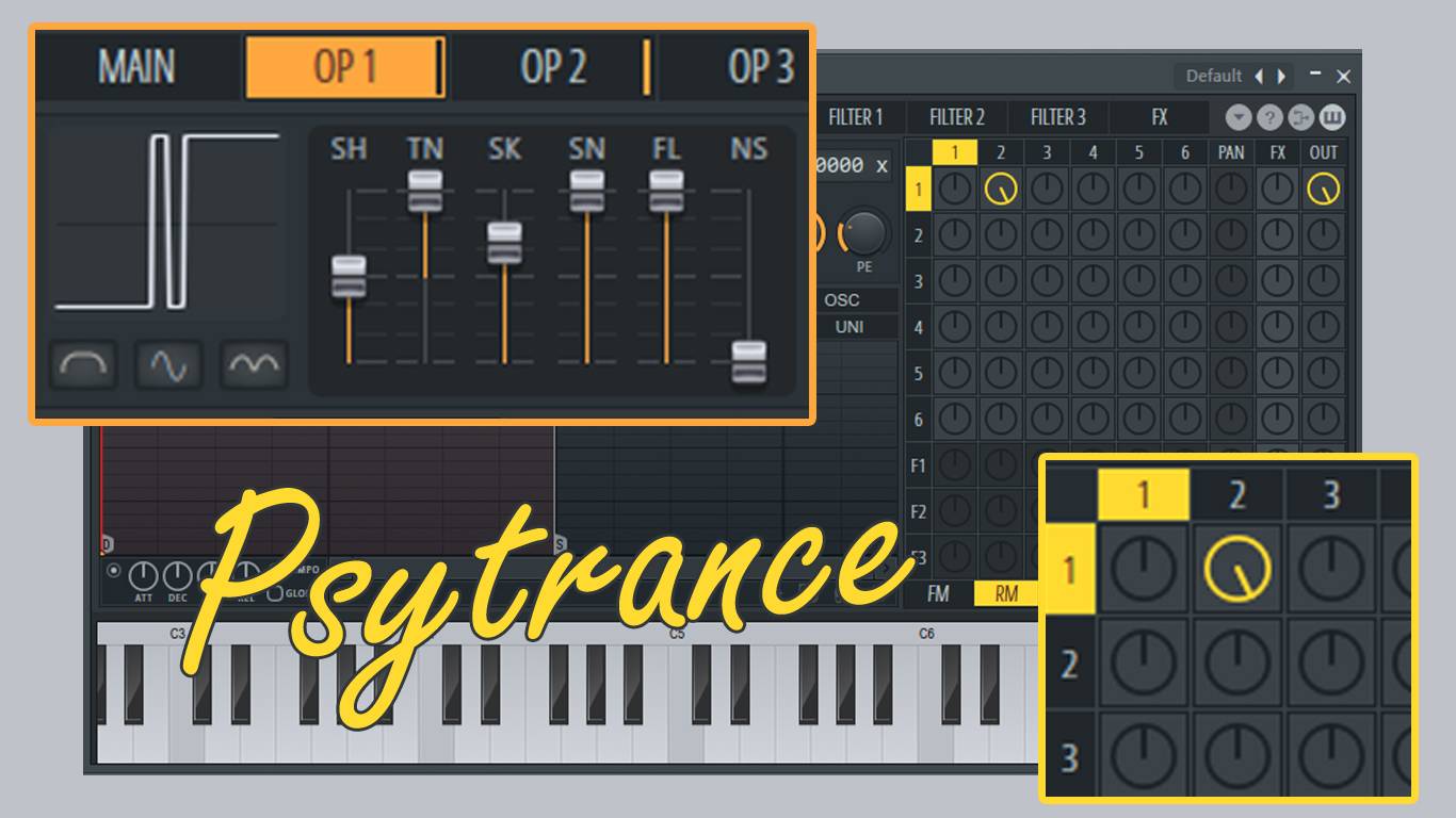 Sytrus ритмичные Psytrance синты через RM модуляцию и редактор волны