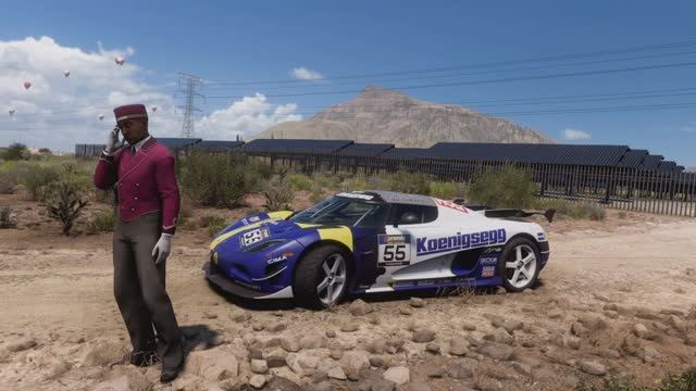 Одно из мест, где можно сбить 25 предметов за 30 секунд в Forza Horizon 5