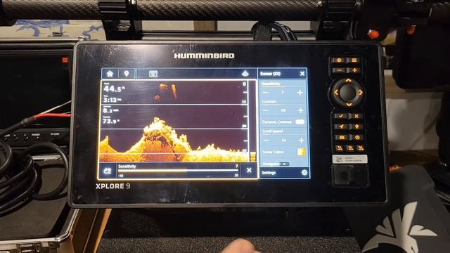 Настройка режима нижнего сканирования  Down Imaging  для Humminbird Xplore