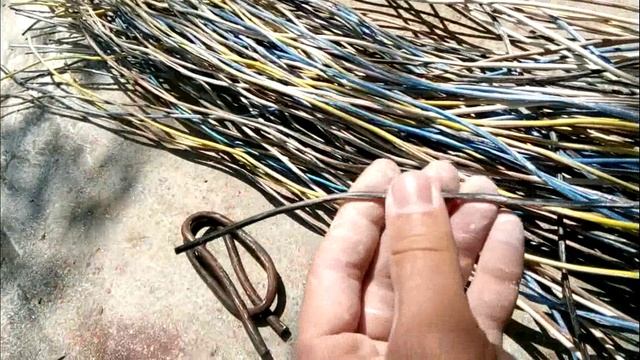 #1 Добываю медь. Зачищаю кучу медных проводов. Сколько наработал?