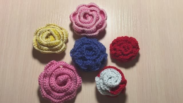 Вяжем стильные броши "РОЗЫ" крючком / Для самых модных