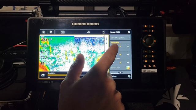 Настройки сонара 2D  Humminbird Xplore
