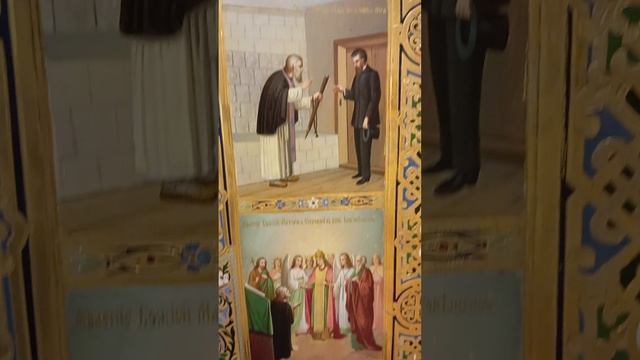 Икона Серафима Саровского с житием.