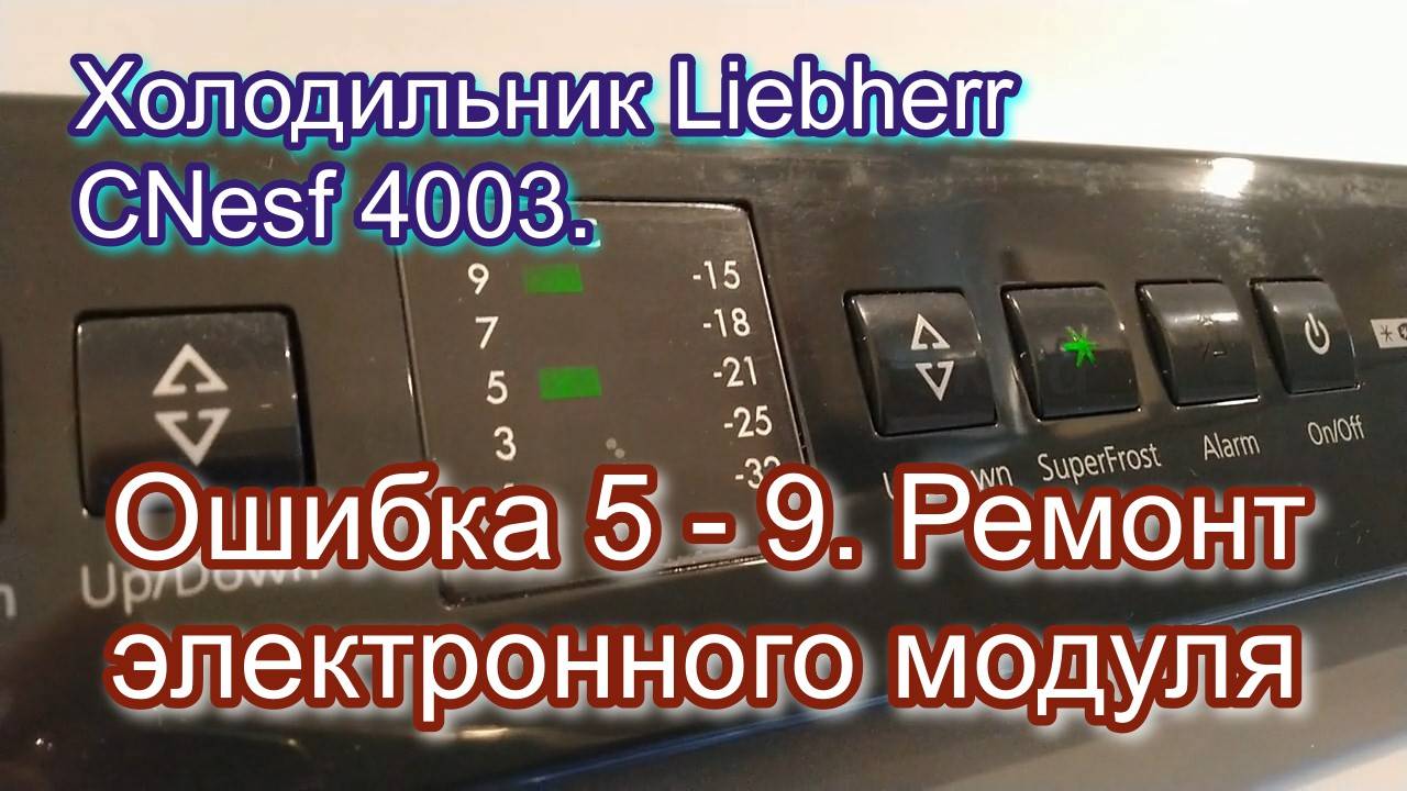 Холодильник Liebherr CNesf 4003. Ошибка 5 - 9. Ремонт электронного модуля