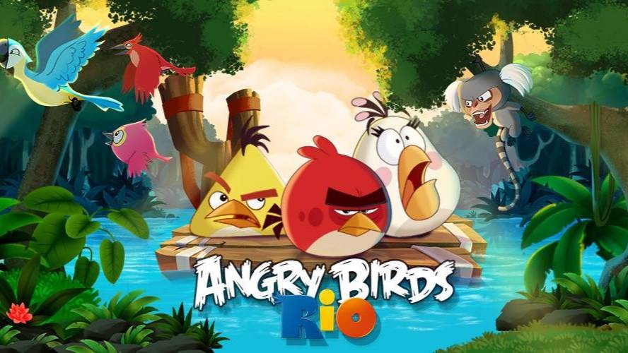 Игра Angry Birds Rio Цветущая река Часть 11