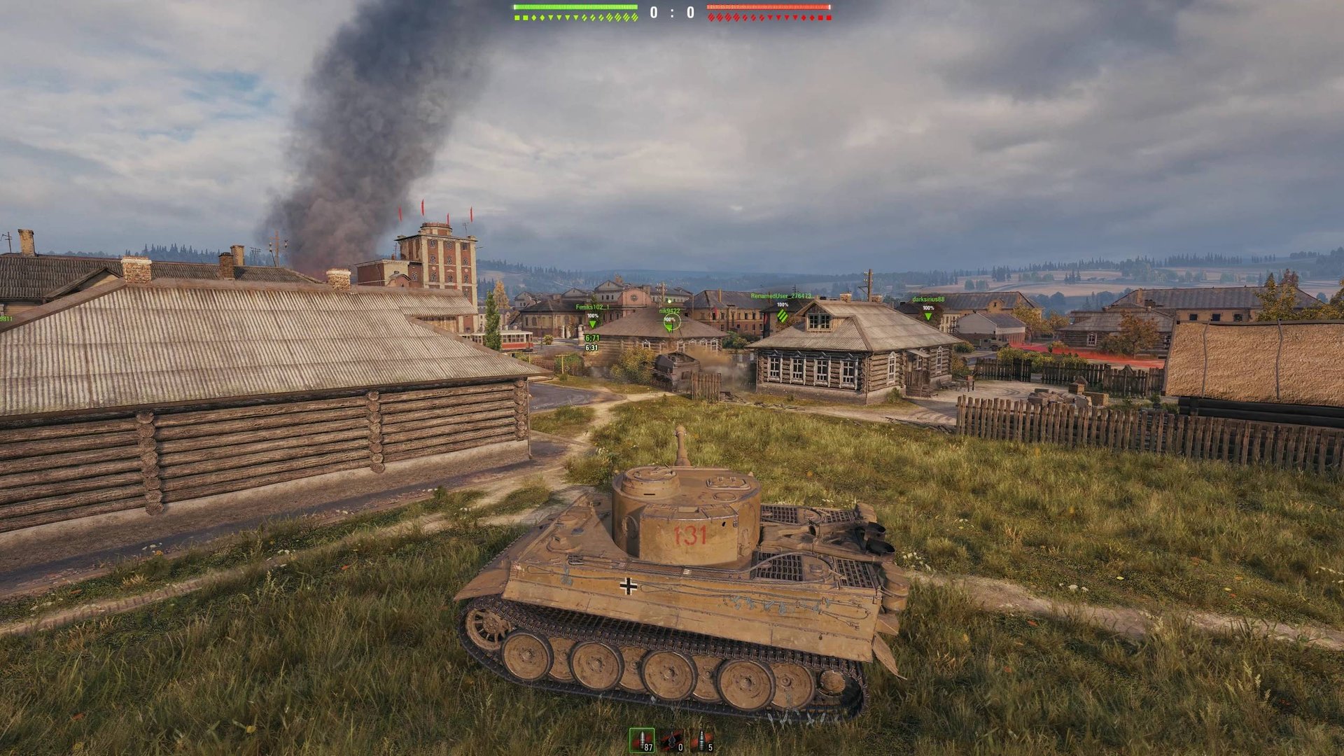 Мир танков - World of Tanks Tiger 131 уничтожил через стену