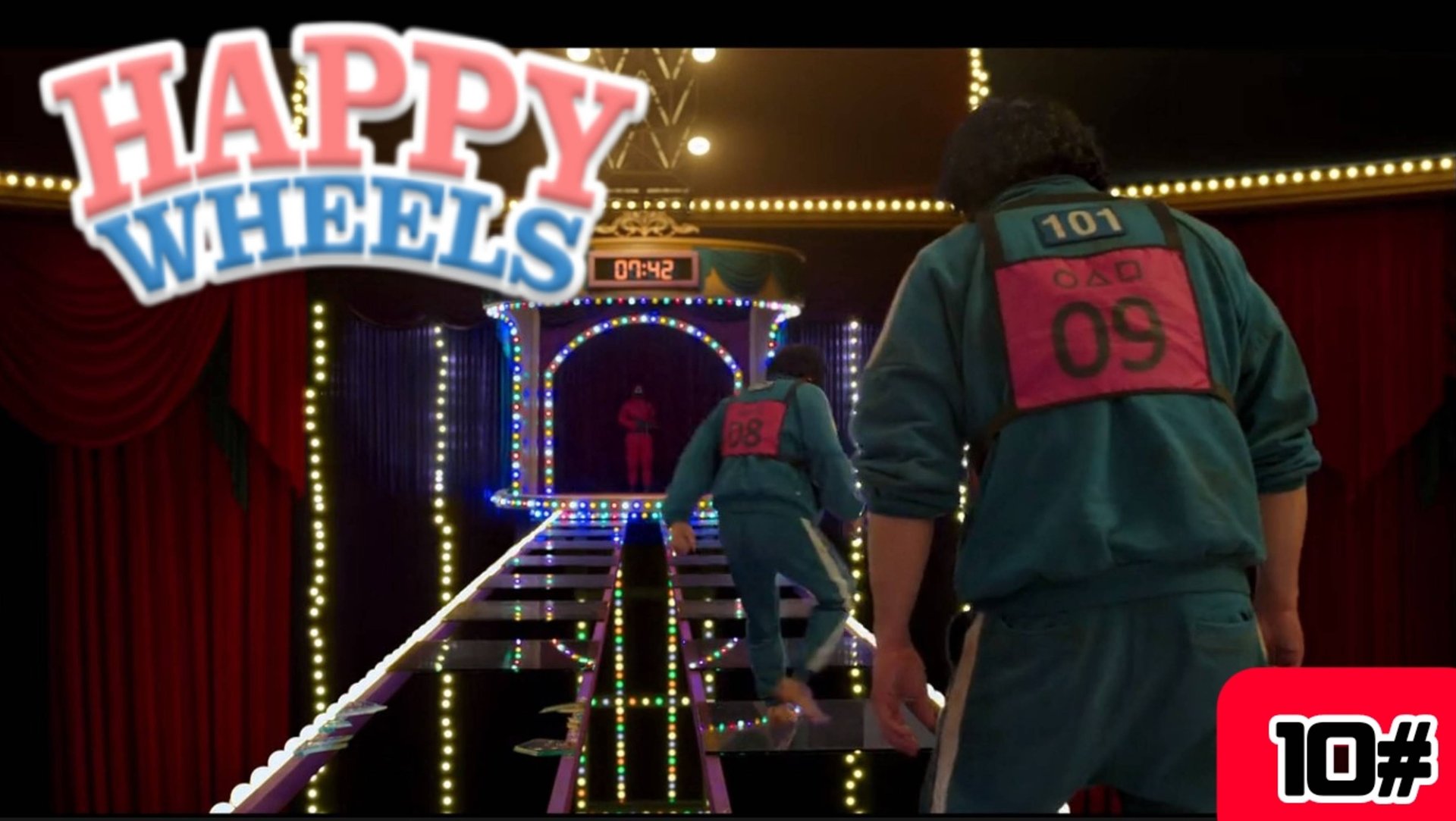 Стеклянный мост из игры в кальмара в Happy Wheels 10#