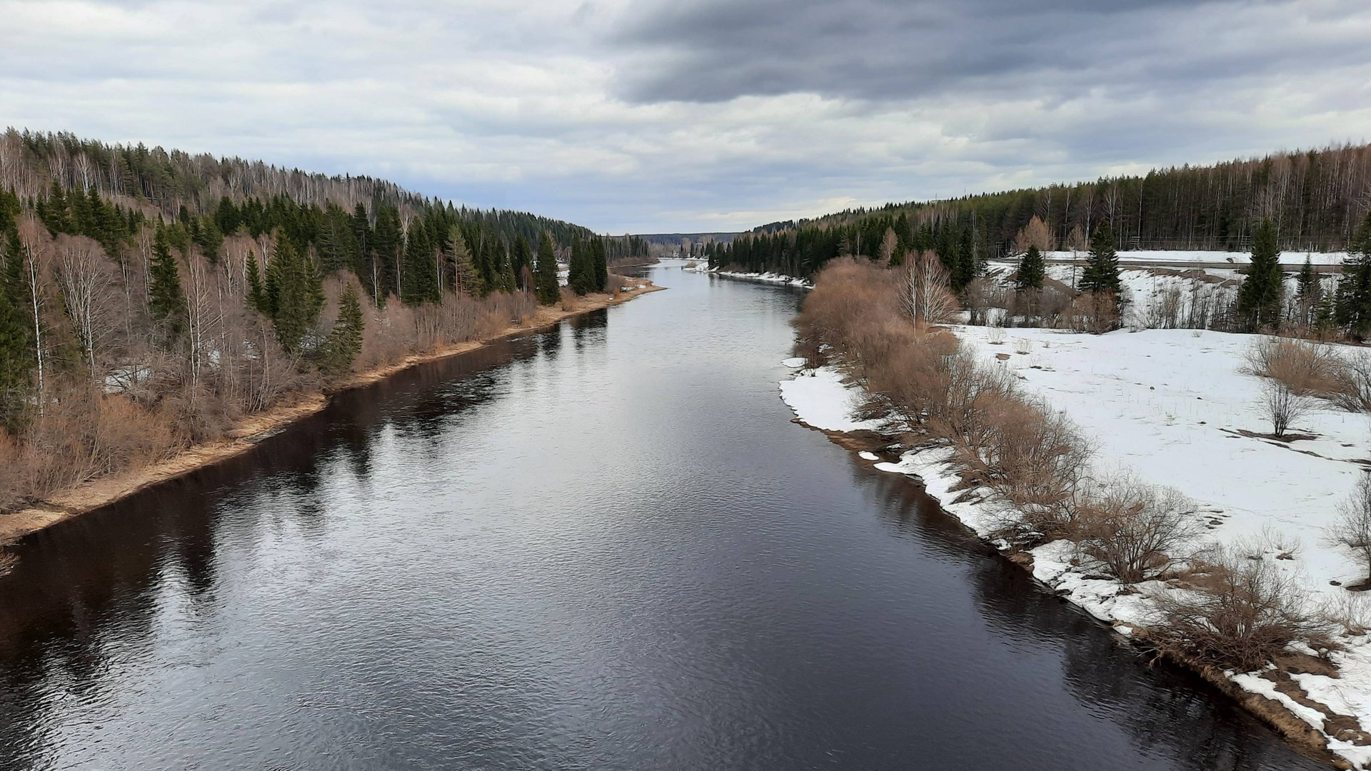 Река Ухта. Сосногорский район. 4 мая 2025 г
