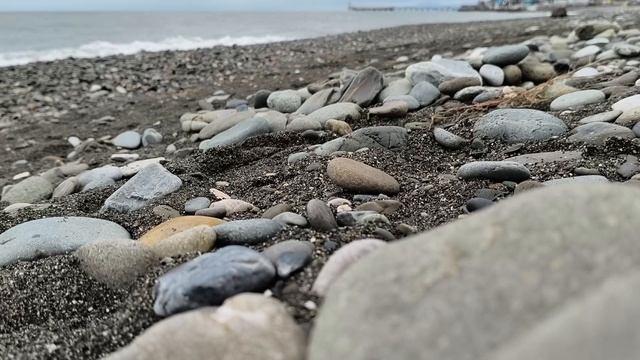 Сочи, пляж, море, шторм для сна