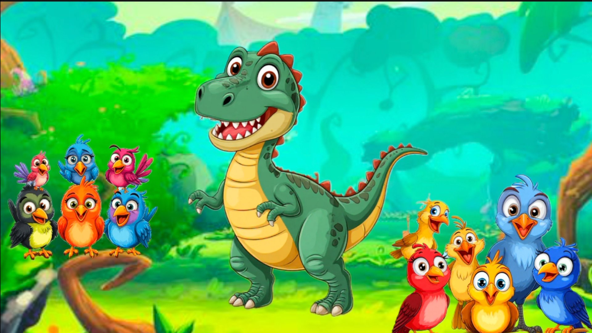 ВЕСЕЛЫЙ ДИНОЗАВР, песенки для детей, видео для детей