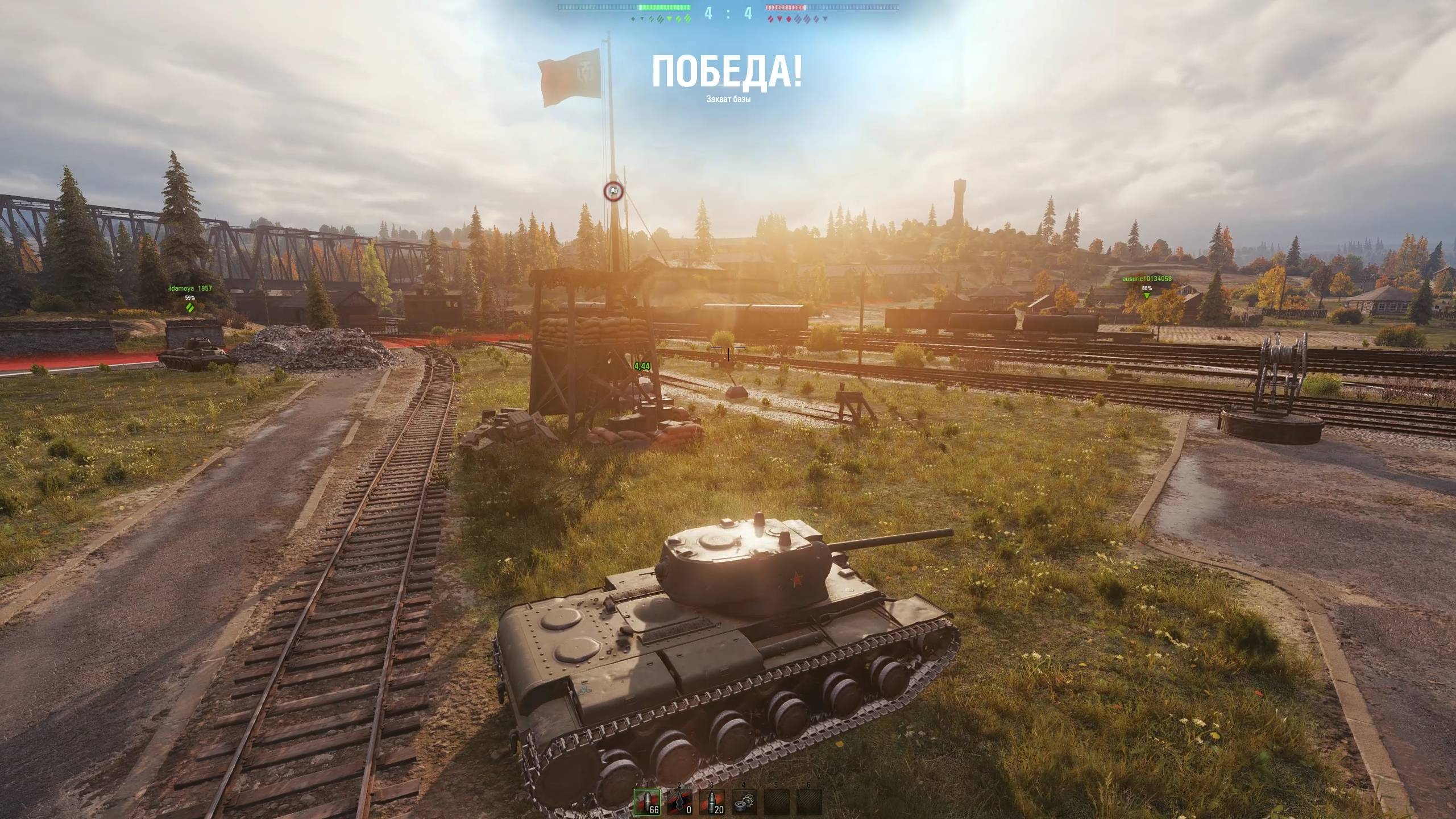Мир танков - World of Tanks КВ 1 захват базы
