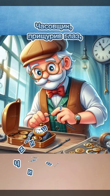 Часовщик чинит часы I Алфавит I С. Маршак #аудиосказкивкартинках