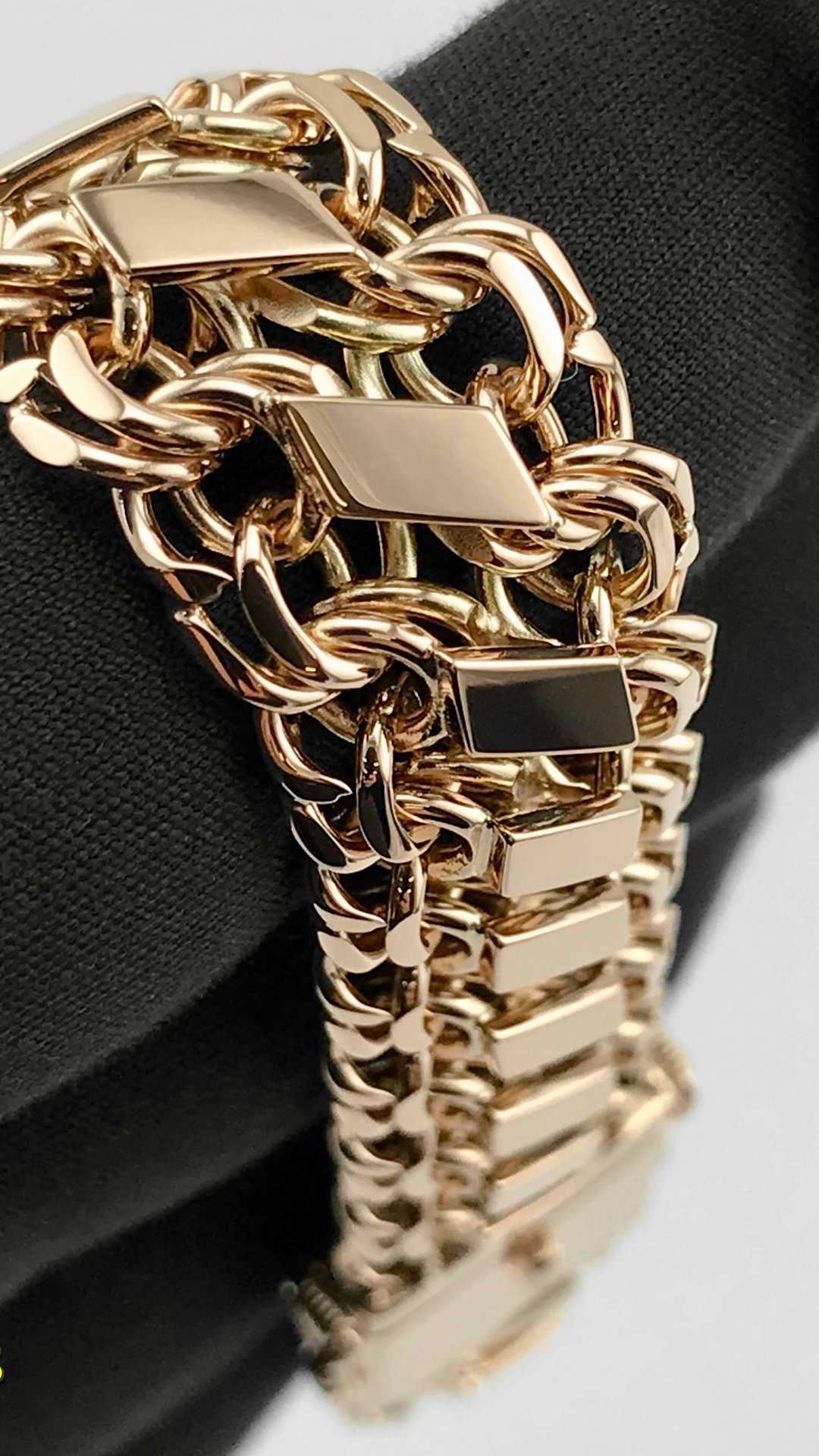 Золотой браслет Двойной Бисмарк 55 грамм 585