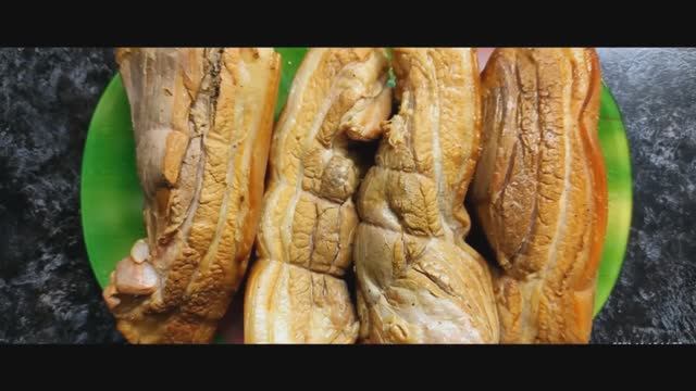 Копченая грудинка зимой прямо в квартире