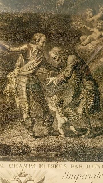 Встреча с Императором. Большая гравюра.