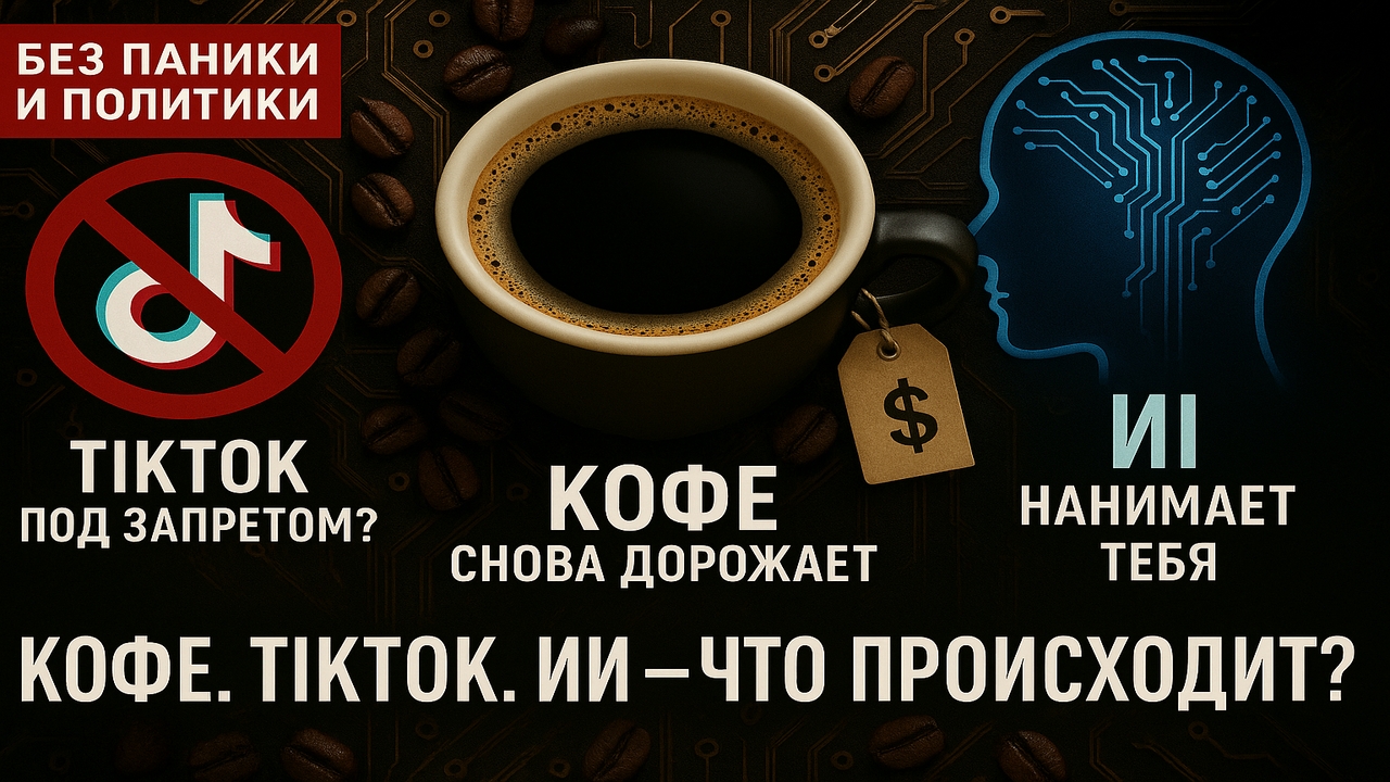 Мир без прикрас: почему кофе дорожает, TikTok закрывают, а ИИ нанимает?