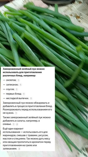 Замораживаю зеленый лук в морозилке