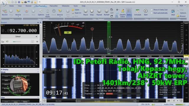 04.05.2025 06:17UTC, [Ms], Petőfi Rádió, Венгрия, 92.7МГц, 1401км