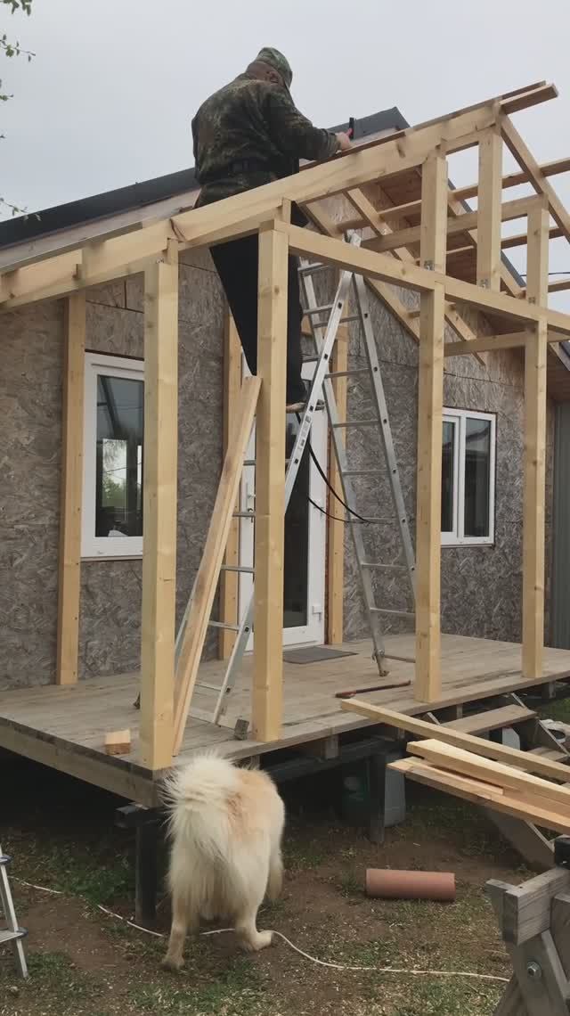 Строим сами крыльцо, Ричик, как всегда с нами, результату рады