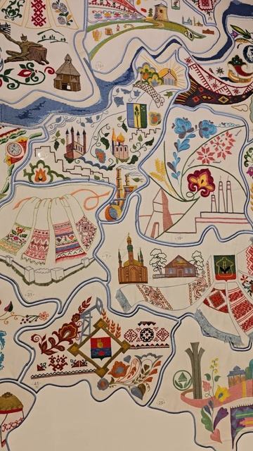 Вышитая карта Казани