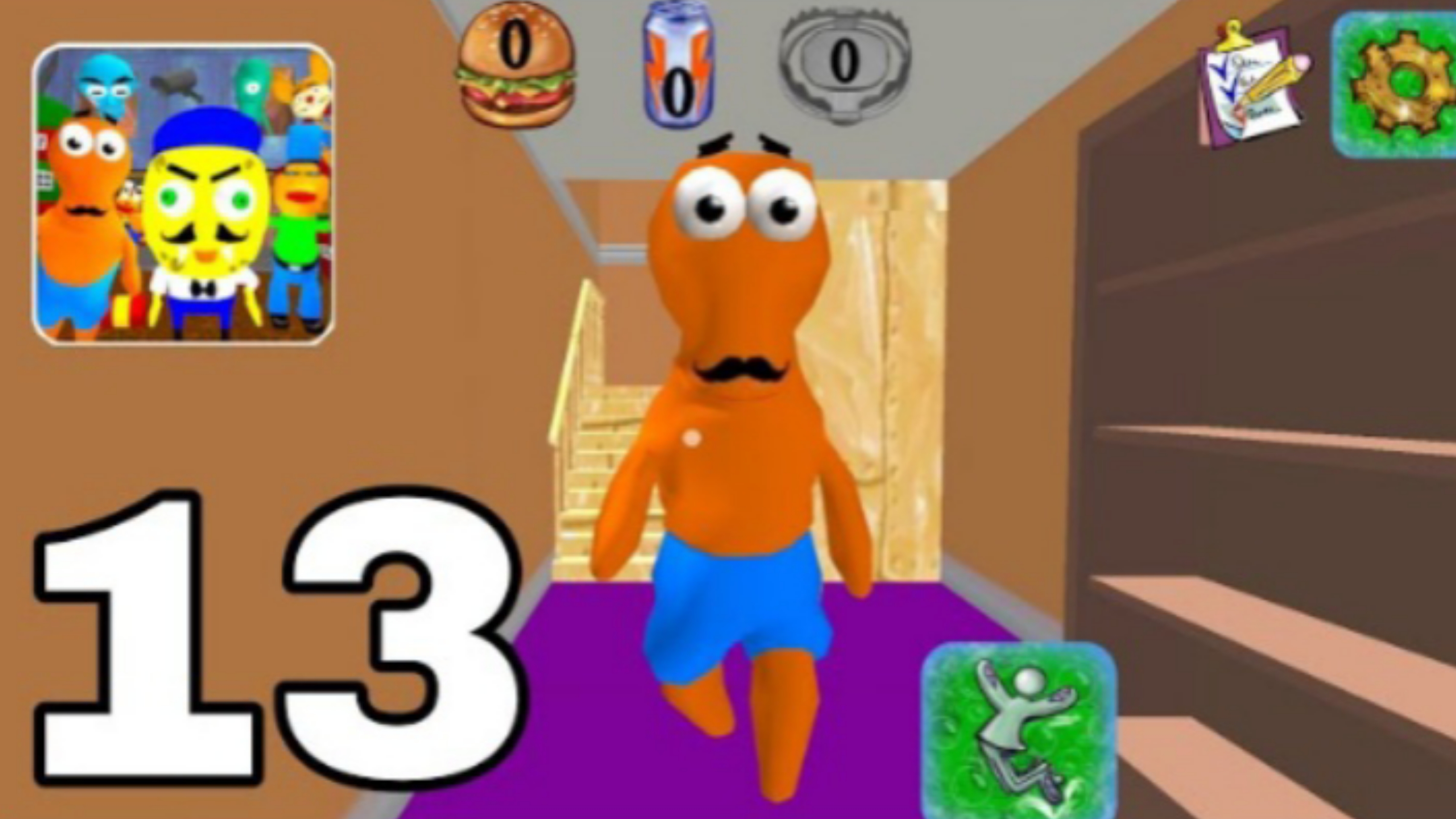 Sponge Neighbor Escape 3D New Update Gameplay Level 13