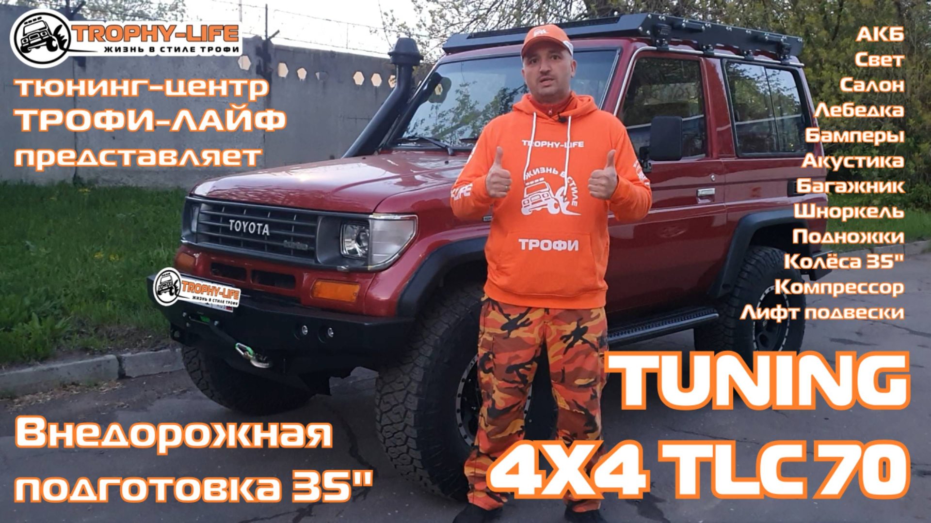 Tuning TOYOTA Land Cruiser 70 4х4 тюнинг Тойота Ленд Крузер70 внедорожная подготовка Трофи-лайф 2025