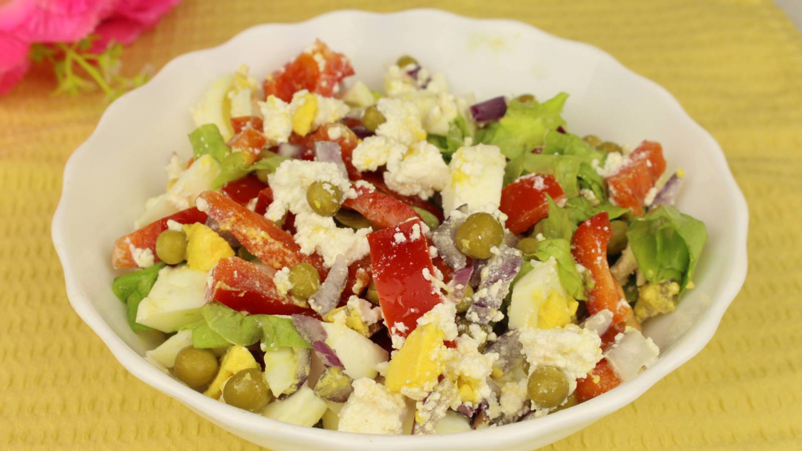 Салат “Пора худеть к лету”.  Рецепт простого салата на скорую руку.