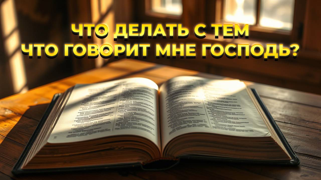 Что делать со словами Бога, которые я услышал?