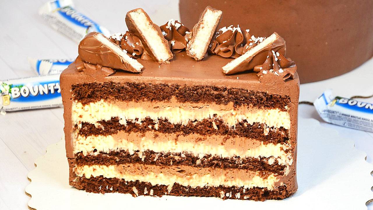 Торт «БАУНТИ» 🥥🍫 – ХИТ любого праздника! Готовится просто, а восторг вызывает бесконечный! 😍✨