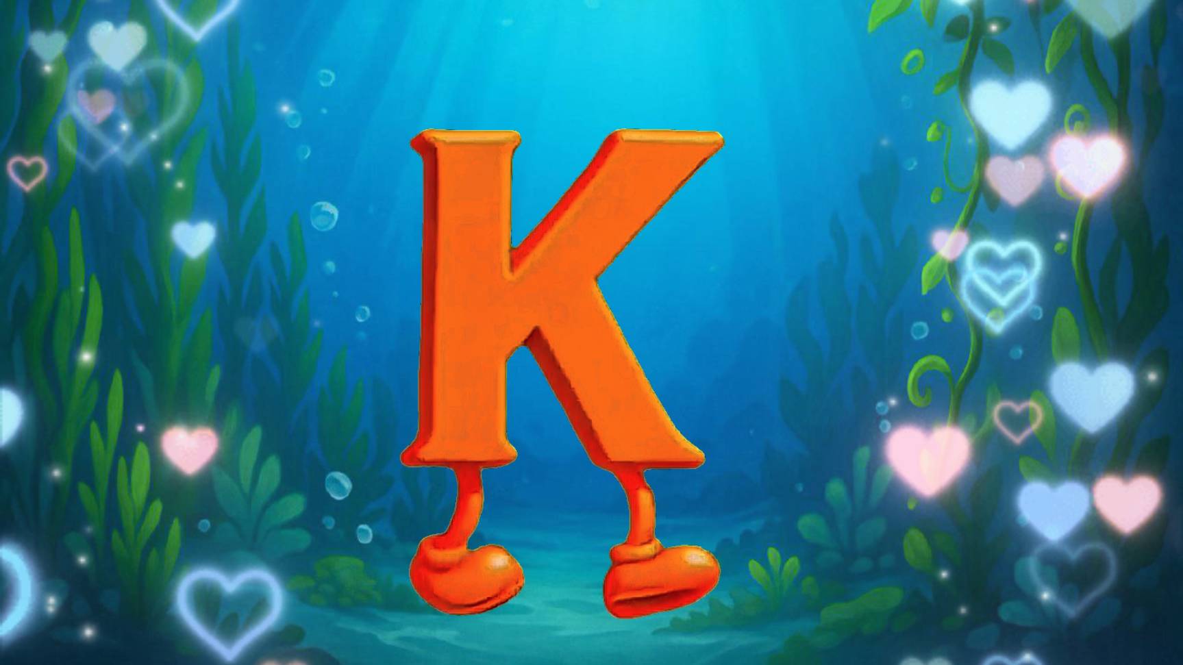 Азбука - алфавит - букварь для детей, библейская азбука, Буква К, Кит и Иона