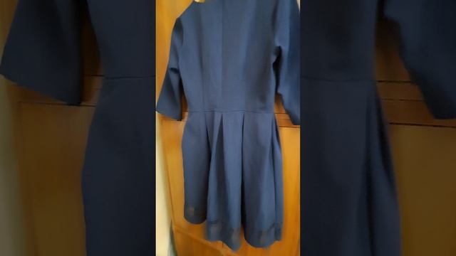 Школьное платье синее для 6-7 класса (полные)