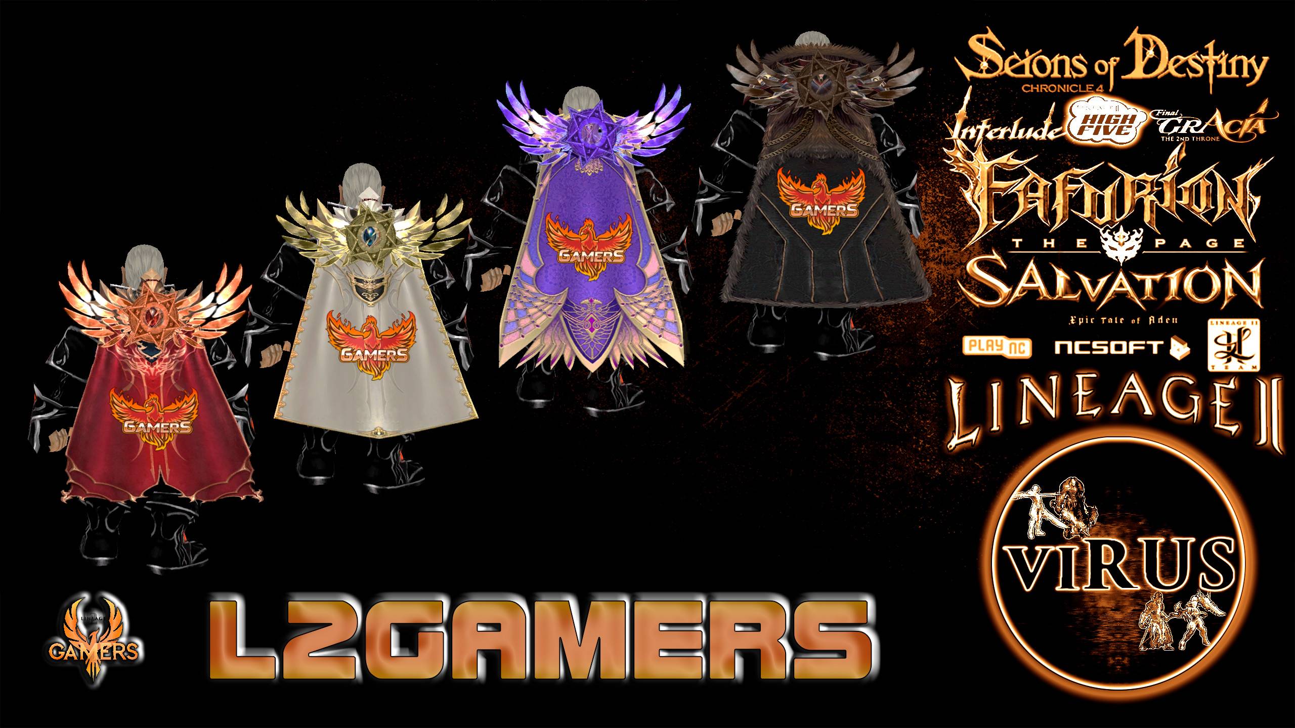 New Cloaks with Logo for the server www.L2Gamers.Cl. LINEAGE II-Interlude ◄√i®uS►
