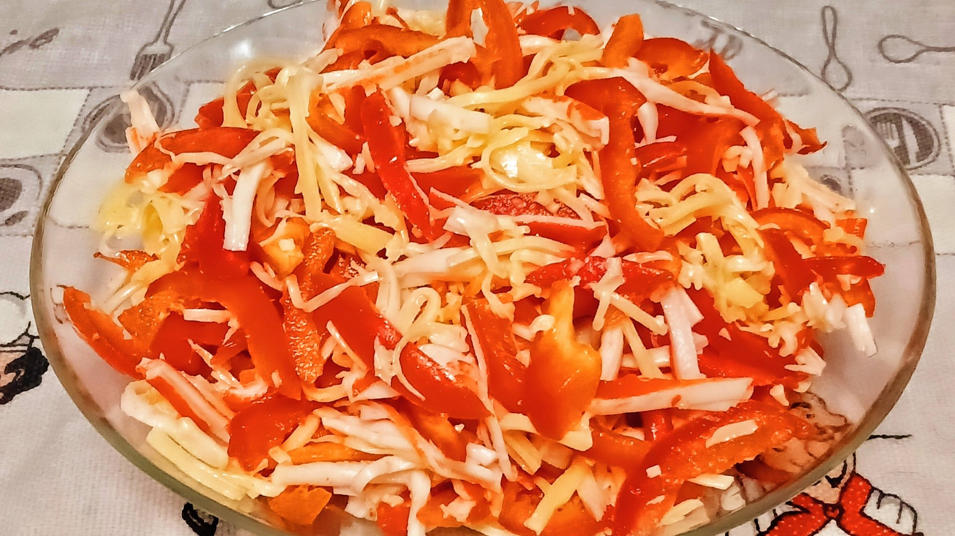 Салат «Красное море». Идеальное сочетание. Очень вкусный летний салат.