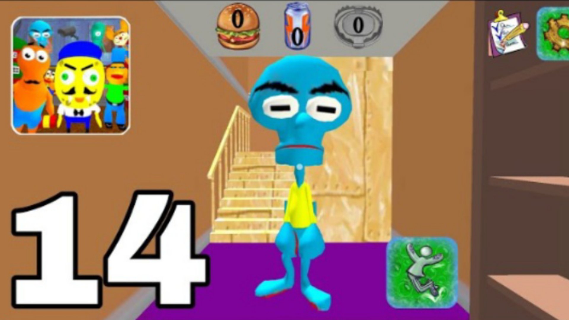 Sponge Neighbor Escape 3D New Update Gameplay Level 14