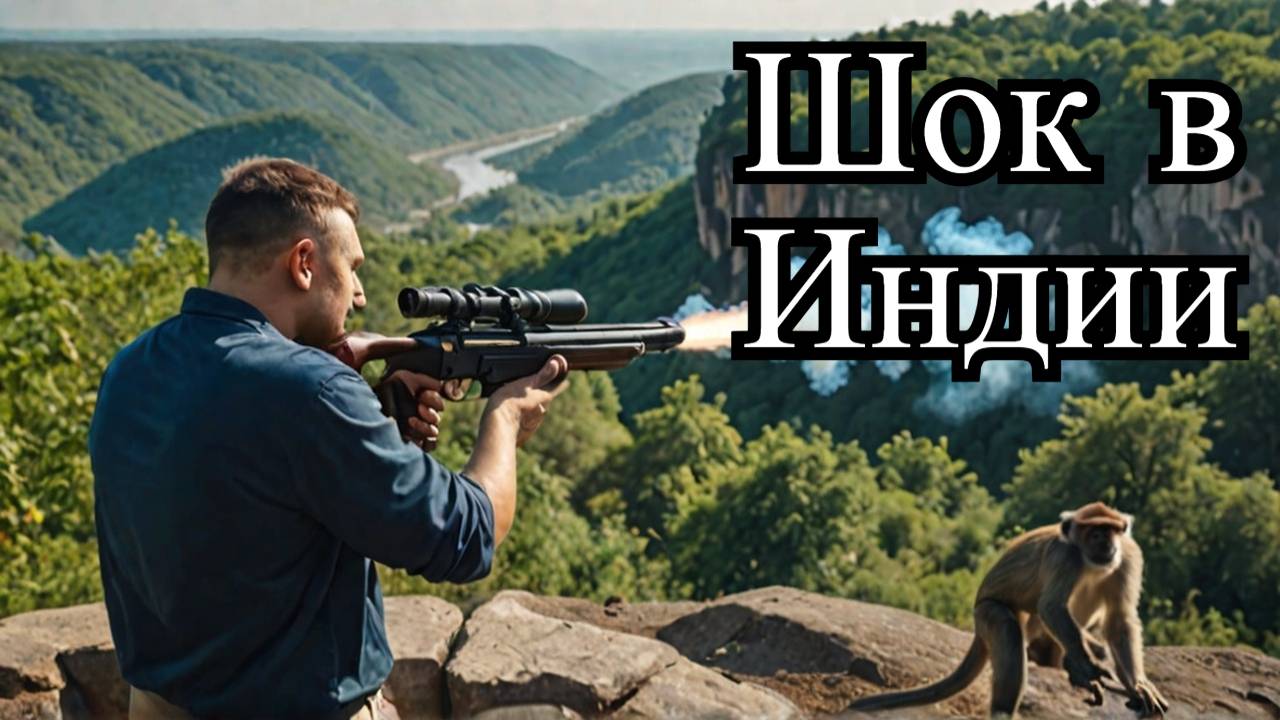 Украинец расстрелял из пневматики 12 обезьян возле священного маршрута в Индии