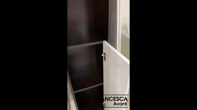 Пенал Francesca Eco 30 венге/белый (2дв. универсальный)