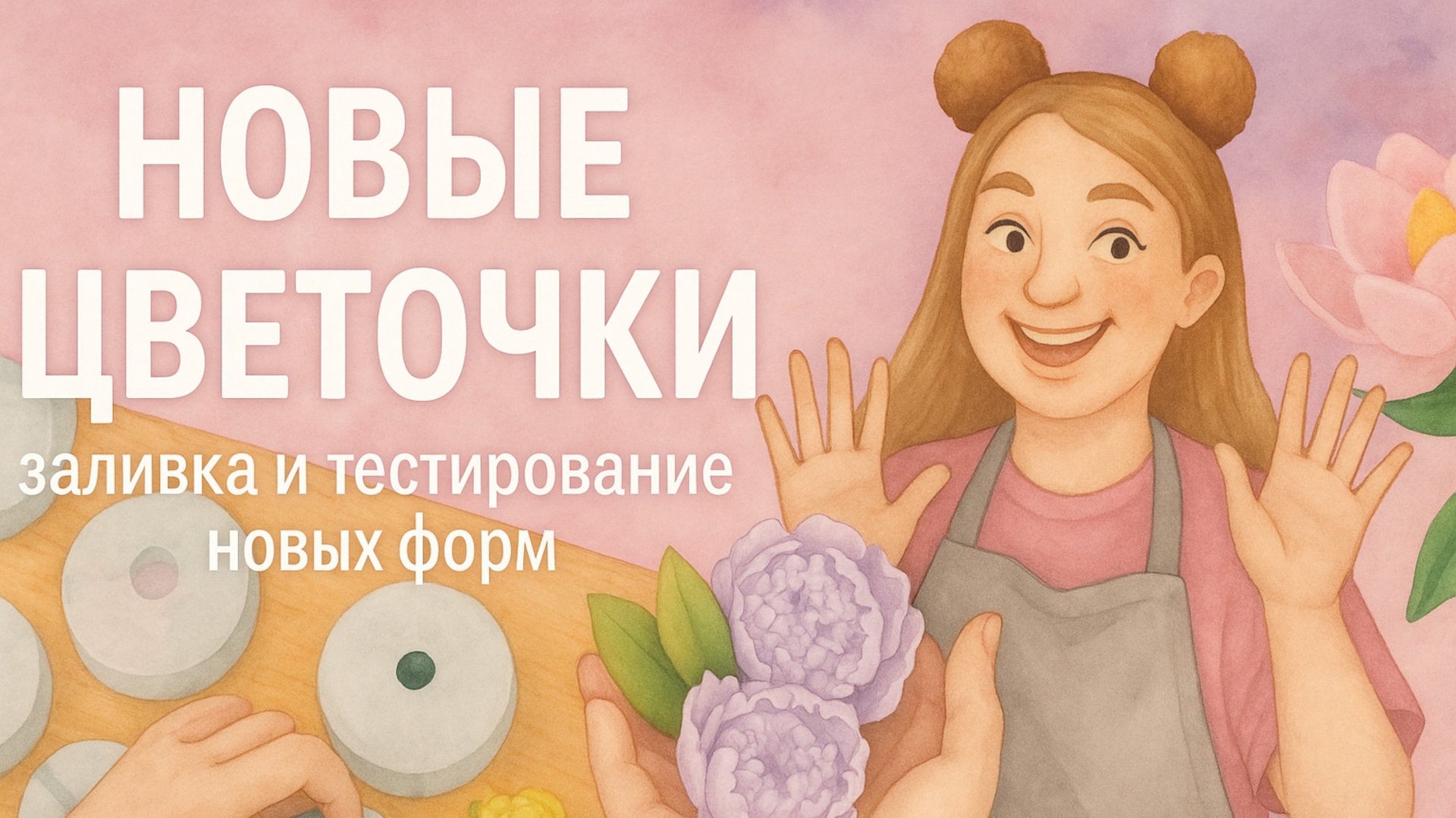 Мне пришли новые цветочки!  Заливка и тестирование новых форм!