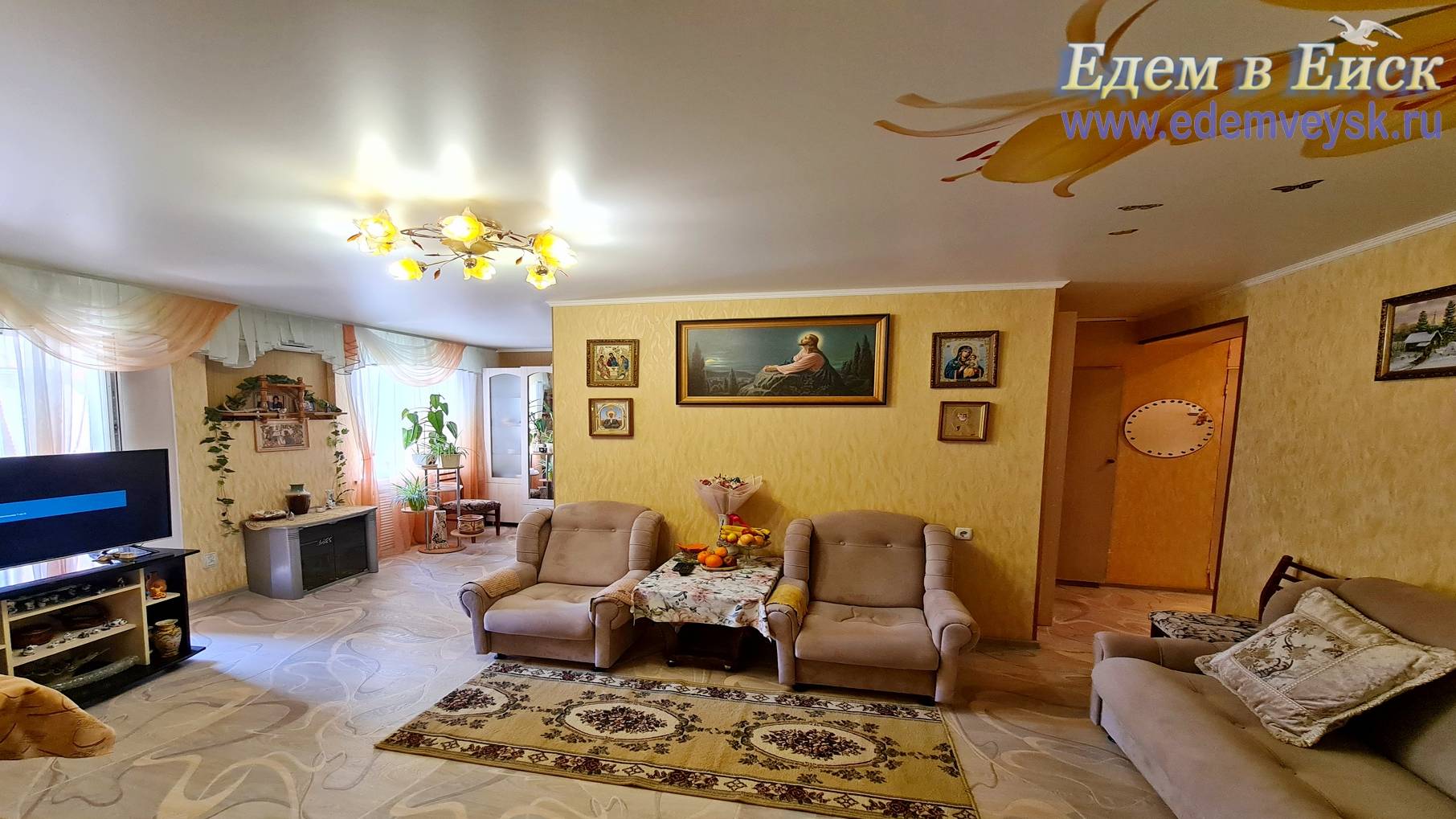 Отдых в Ейске: двухкомнатная квартира, пляж Каменка!