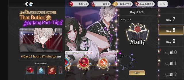 WHB: That Butler, Working Part-Time Event Story / Part II Episodes 9