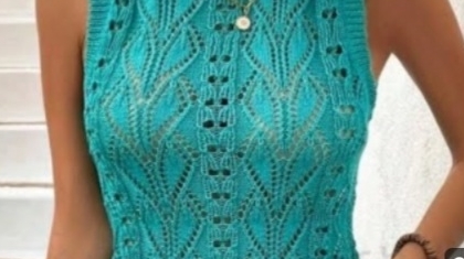 Ажурная дорожка спицами.