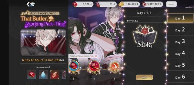 WHB: That Butler, Working Part-Time Event Story / Part II Episodes 2