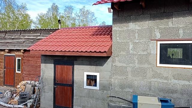 Полимер песчаная черепица после зимы.