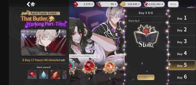 WHB: That Butler, Working Part-Time Event Story / Part II Episodes 6