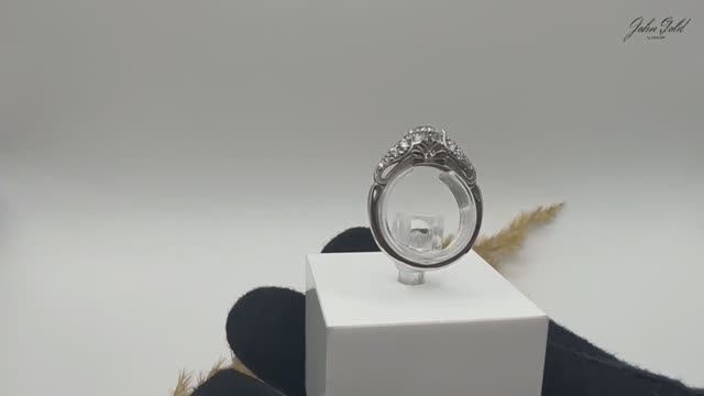 Кольцо из белого золота с бриллиантами "Имперум"