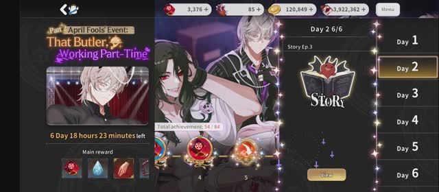 WHB: That Butler, Working Part-Time Event Story / Part II Episodes 3