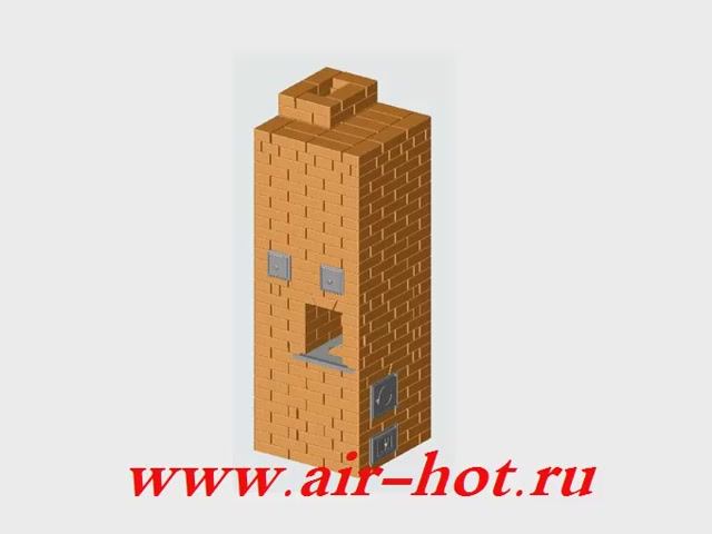 Отопительно-варочная печь 3х3 кирпича